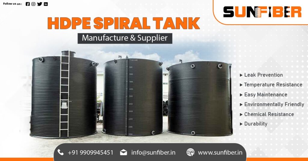 Supplier of HDPE Spiral Tanks in Bangalore - SunFiber
